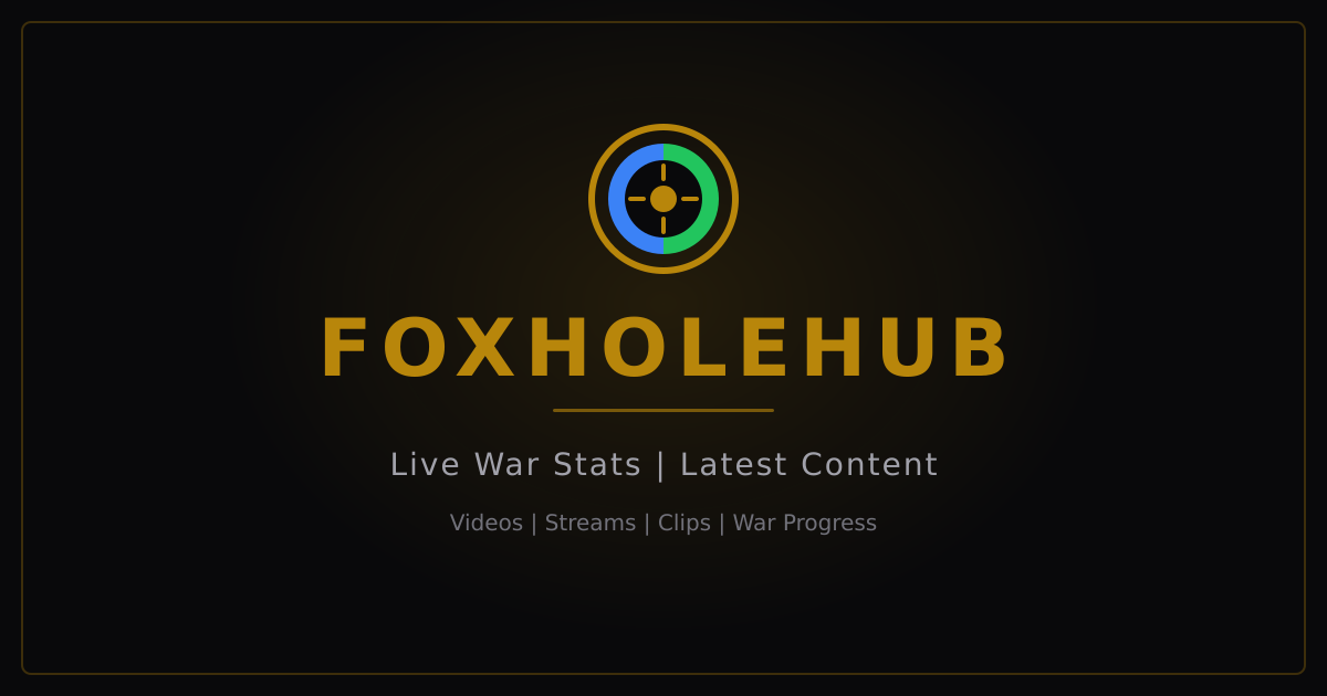 FoxholeHub - Foxhole War Stats, Videos & Streams